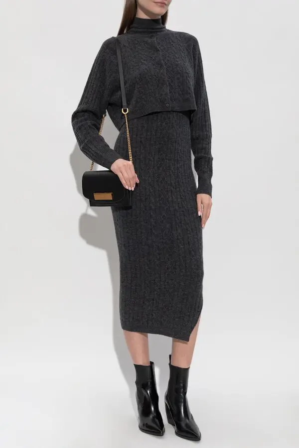 ALLSAINTS Sabine Dress With Cardigan - Grey