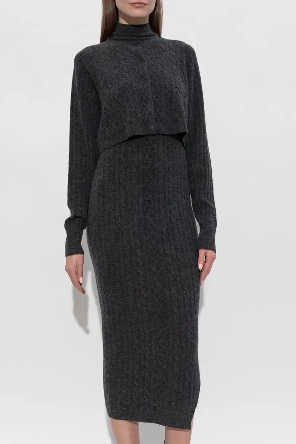 ALLSAINTS Sabine Dress With Cardigan - Grey
