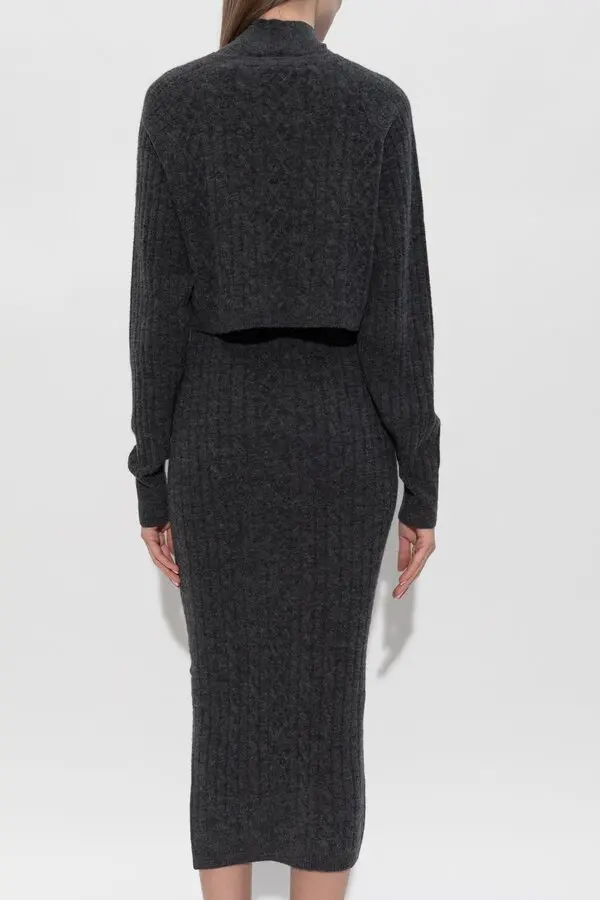 ALLSAINTS Sabine Dress With Cardigan - Grey