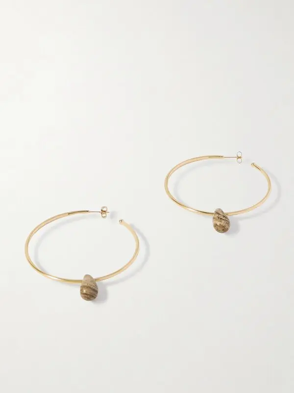 Isabel Marant Agate Hoop Earrings - Gold