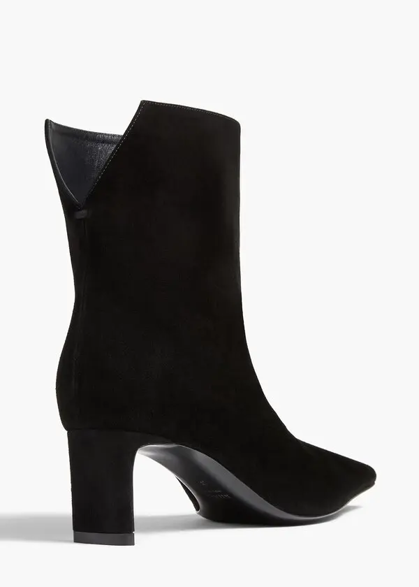 Khaite Ona Suede Ankle Boots - Black