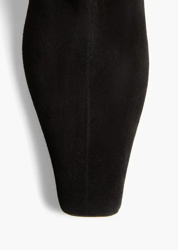 Khaite Ona Suede Ankle Boots - Black