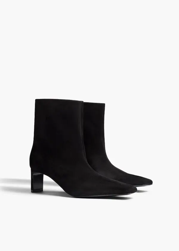 Khaite Ona Suede Ankle Boots - Black