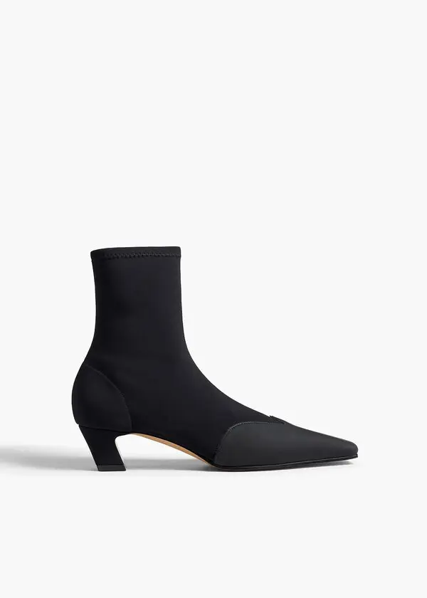 Khaite Nevada Stretch Low Boots - Black