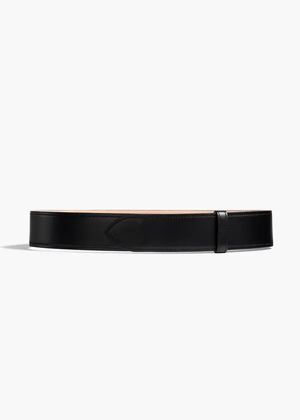 Khaite Theo Leather Waist Belt - Black