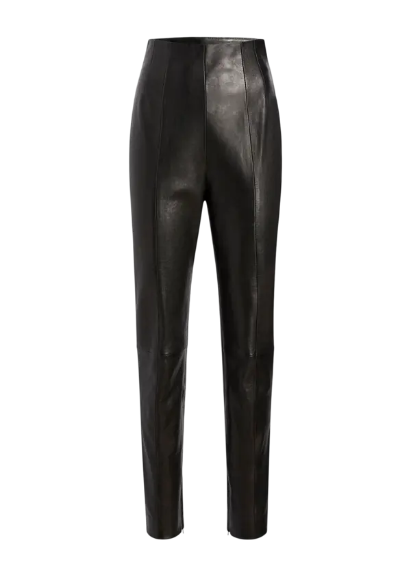 Khaite Lenn Leather Pant - Black
