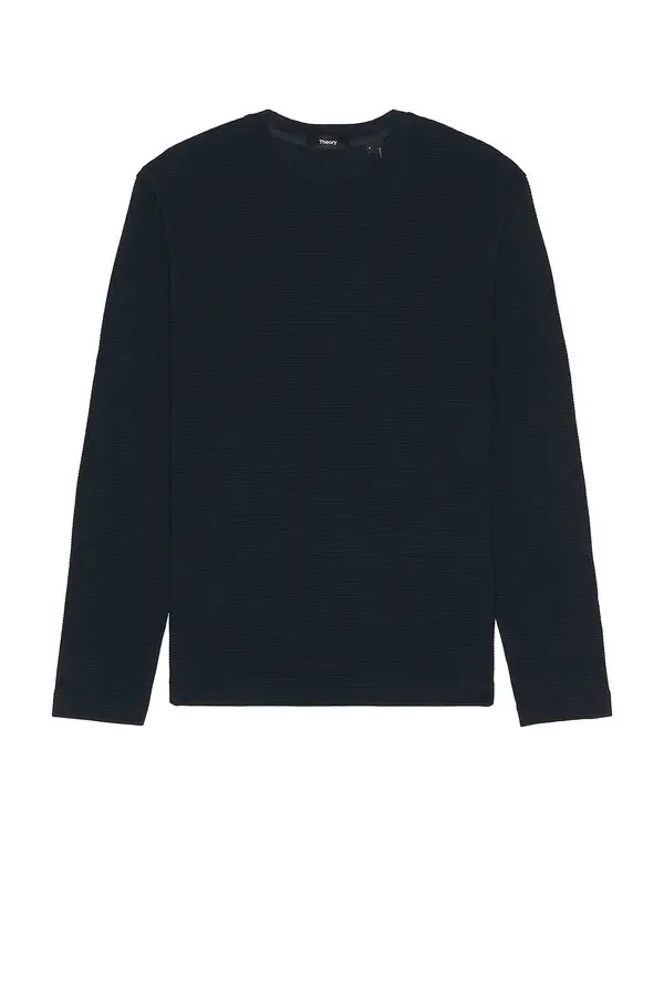 Theory Delroy Long Sleeve Tee In Navy