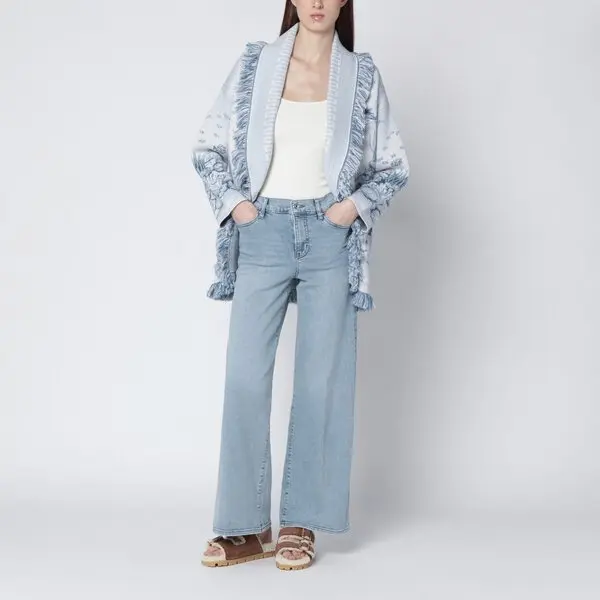FRAME Le Slim Palazzo Jeans - Light Blue