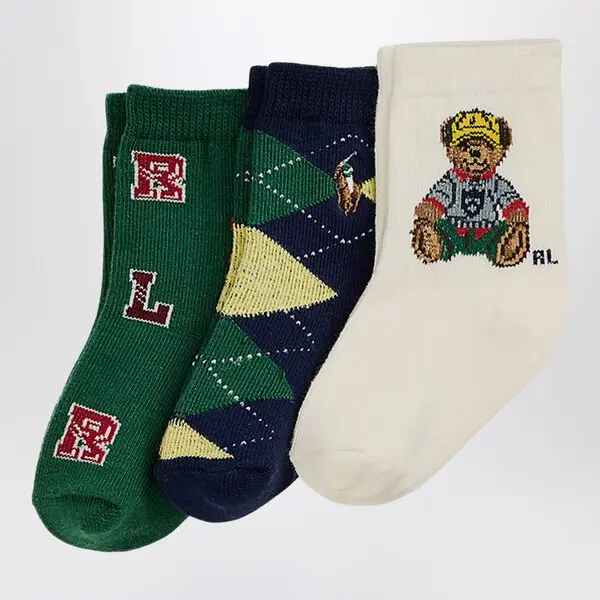 Polo Ralph Lauren Set Of Three Socks - Multicolor
