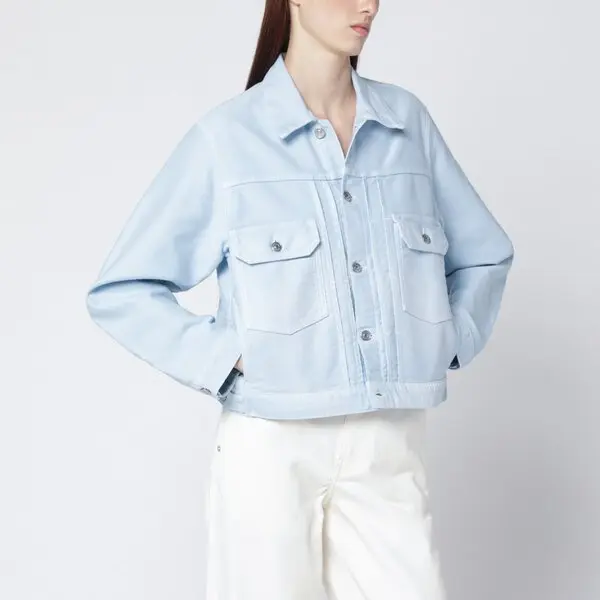 Victoria Beckham Denim Trucker Jacket - Light Blue