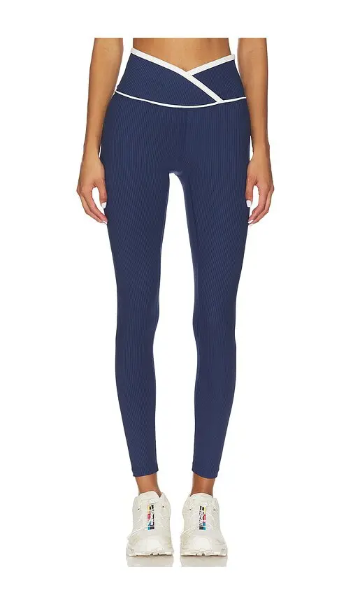 Year Of Ours Ribbed Two Tone Veronica Legging In . Also - Navy