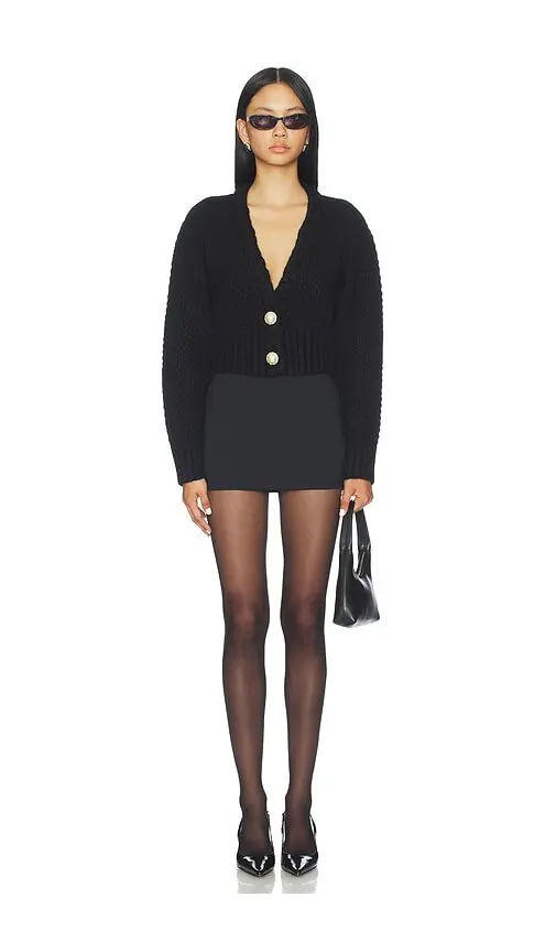 Majorelle Phiala Cropped Cardigan - Black