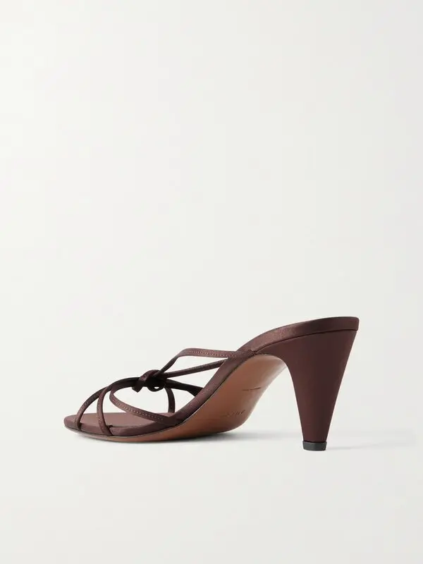 NEOUS Motha Satin Sandals - Brown