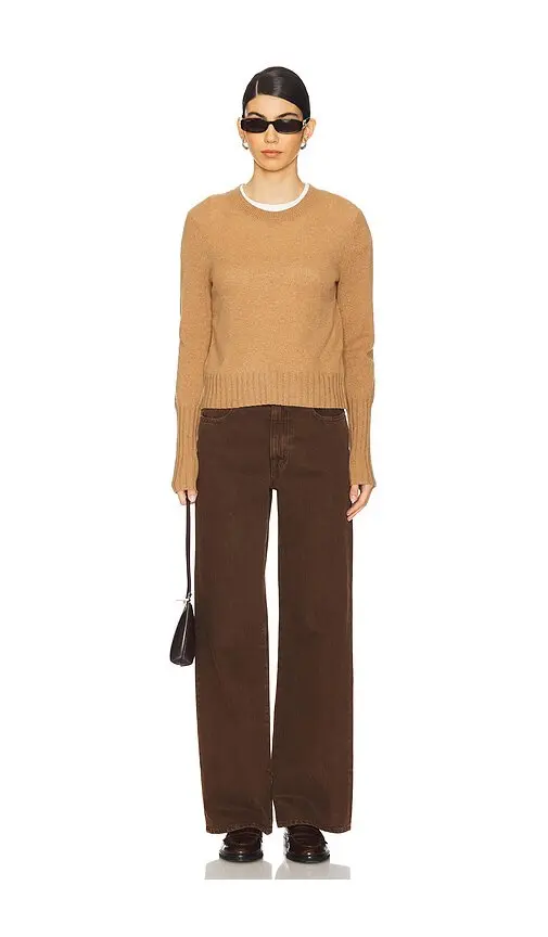 Guest In Residence Shrunken Crew Cashmere Sweater - Brown