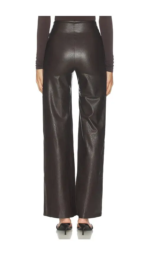 Commando Faux Leather Wide-leg Pant - Brown