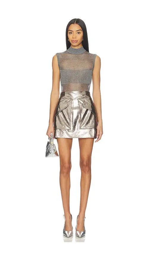 AKNVAS Leonora Ultra Fine Pointelle Top - Grey