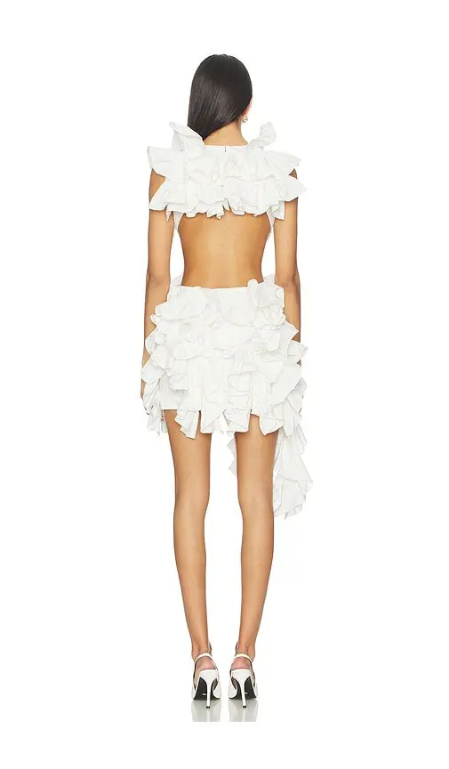 AKNVAS Ruffled Chiffon Dress