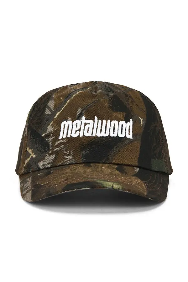 METALWOOD STUDIO Metal Logo 5-panel Cap - Real Leaf Camo & White
