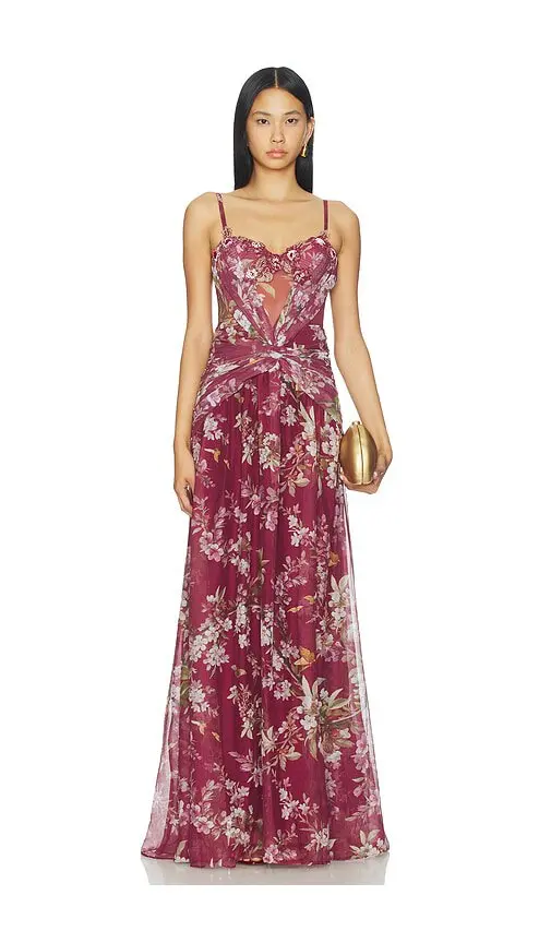 PatBO Delicata Beaded Gown