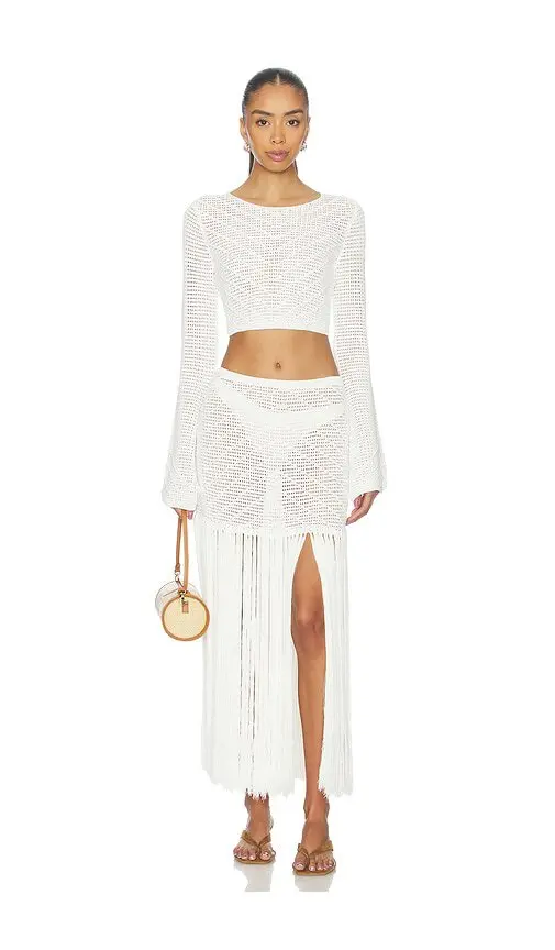 Devon Windsor Erin Longsleeve Top - Ivory