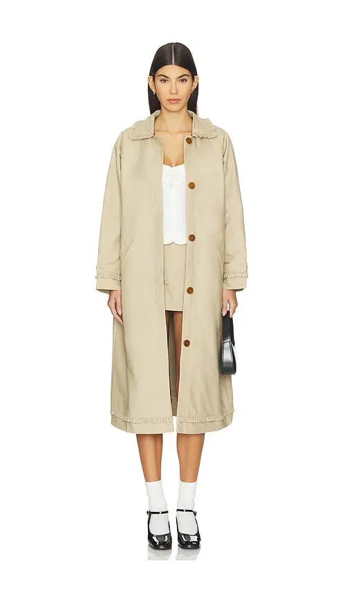 MY MUM MADE IT Tailored Gather Trench Coat In . Also
