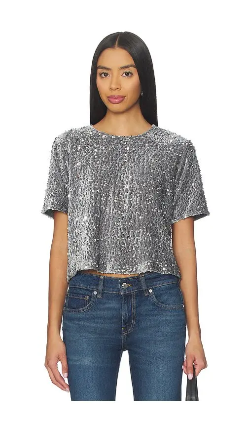 Steve Madden Cressa Embellished Cropped Top