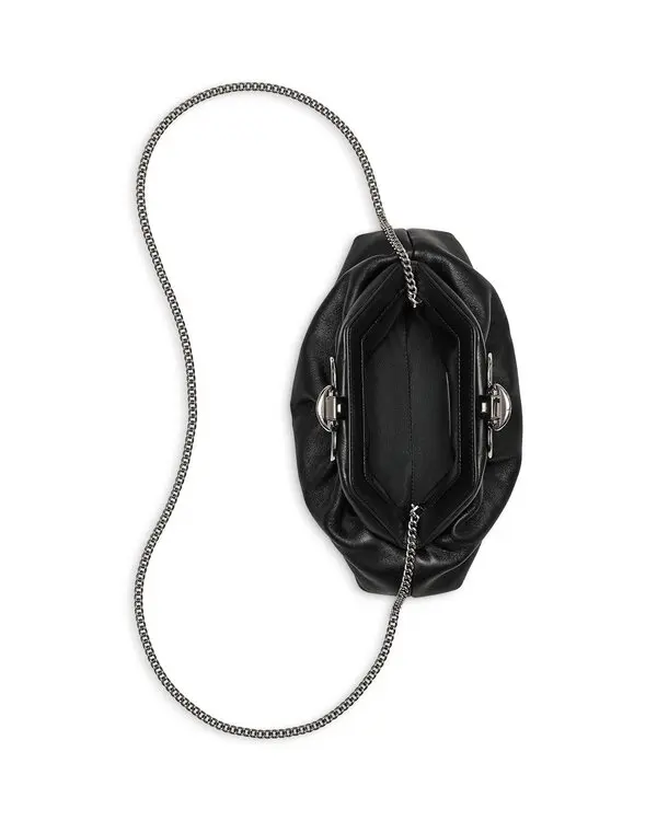 Marc Jacobs Glam Claw Clip Leather Clutch - Black