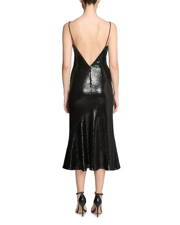 Halston Lucia Sequinned Midi Dress