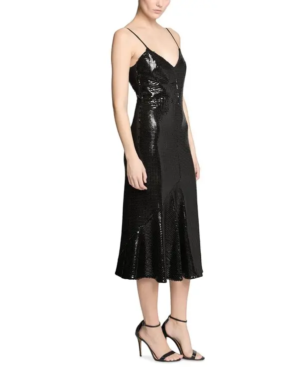 Halston Lucia Sequinned Midi Dress