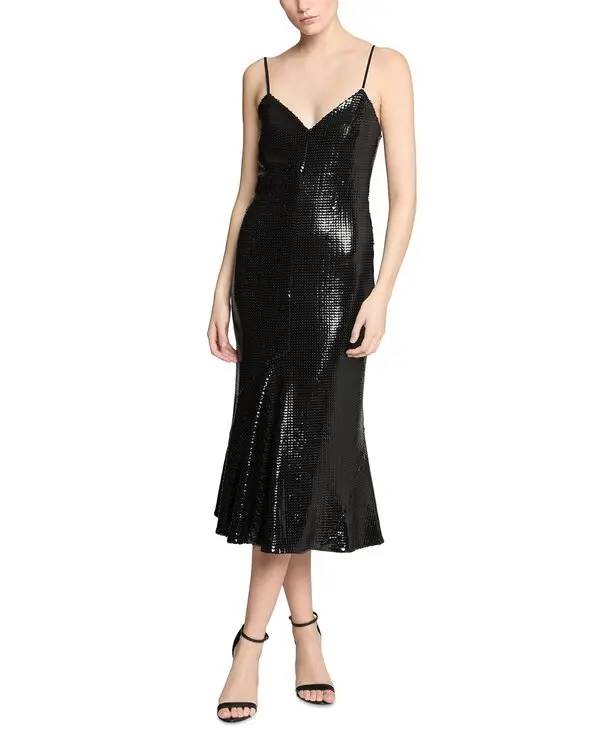 Halston Lucia Sequinned Midi Dress