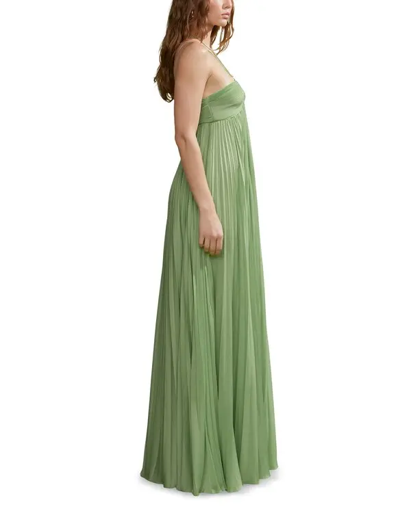 amur green pleated dress Amur Fiora Pleated Dress