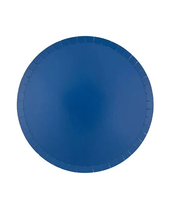 JOLLITY & CO Solid Shade Colors, Paper Party Dinner Plates, Set Of 8 - Midnight