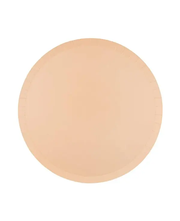 JOLLITY & CO Solid Shade Colors, Paper Party Dinner Plates, Set Of 8 - Sand