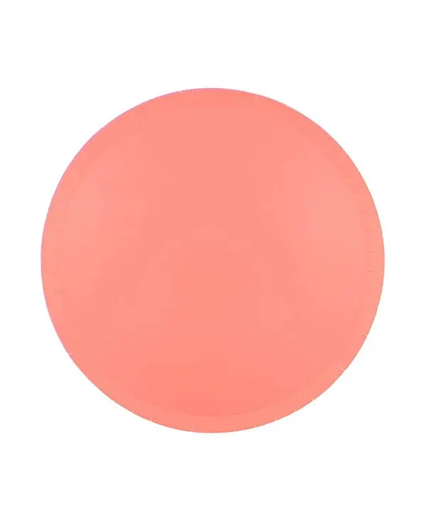 JOLLITY & CO Solid Shade Colors, Paper Party Dinner Plates, Set Of 8 - Tart