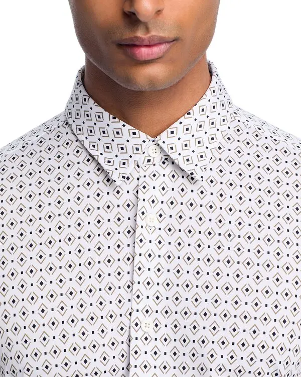 BOSS Owen Relaxed Fit Printed Button Front Shirt