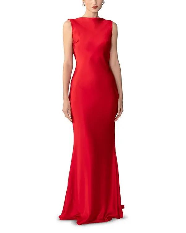 SAU LEE Callie Satin Gown