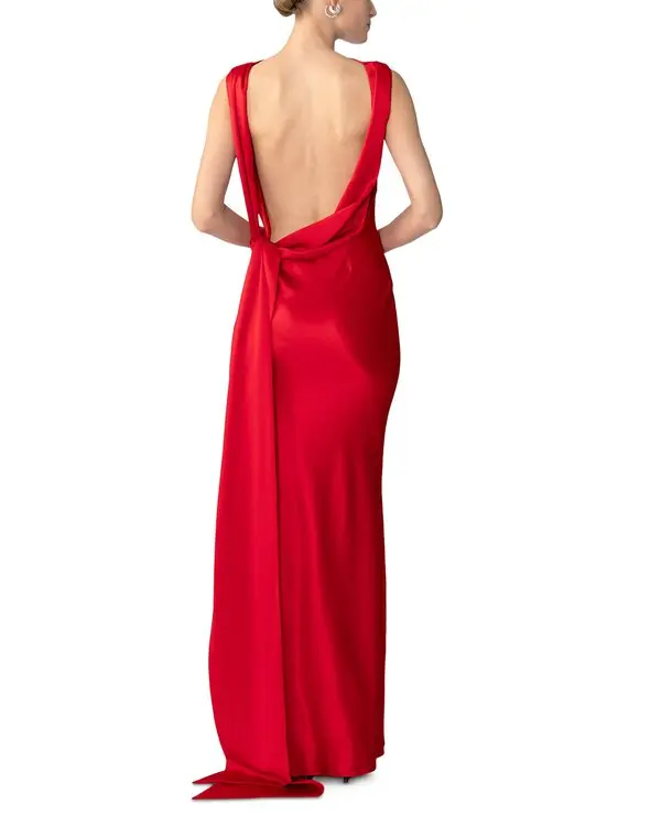 SAU LEE Callie Satin Gown