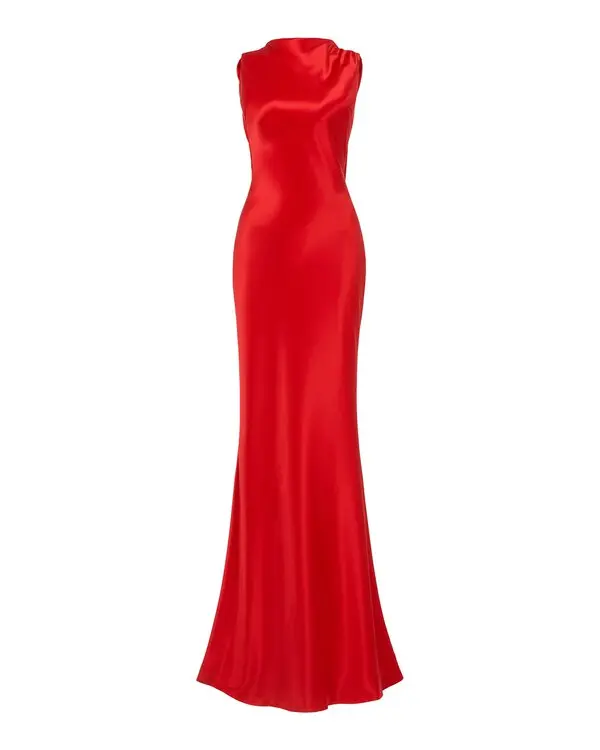 SAU LEE Callie Satin Gown