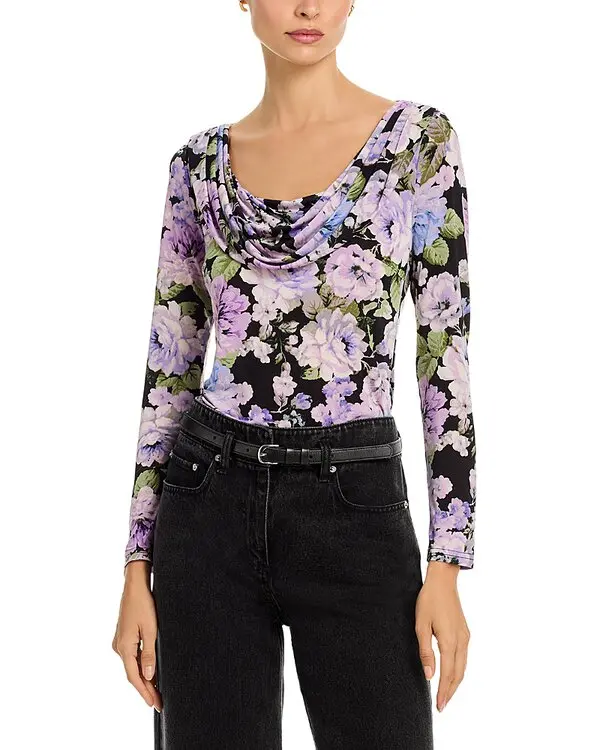 Aqua Bloom Jersey Long Sleeved Top