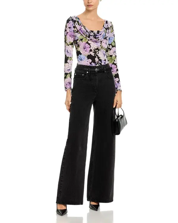 Aqua Bloom Jersey Long Sleeved Top