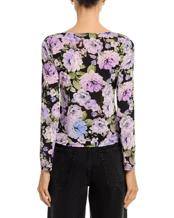 Aqua Bloom Jersey Long Sleeved Top
