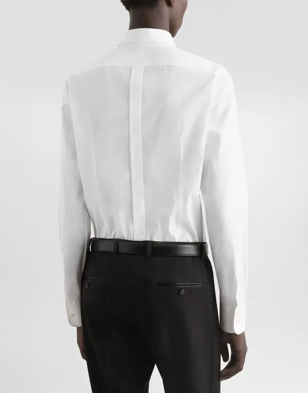 Dolce & Gabbana Cotton Poplin Tuxedo Shirt - Multicolor