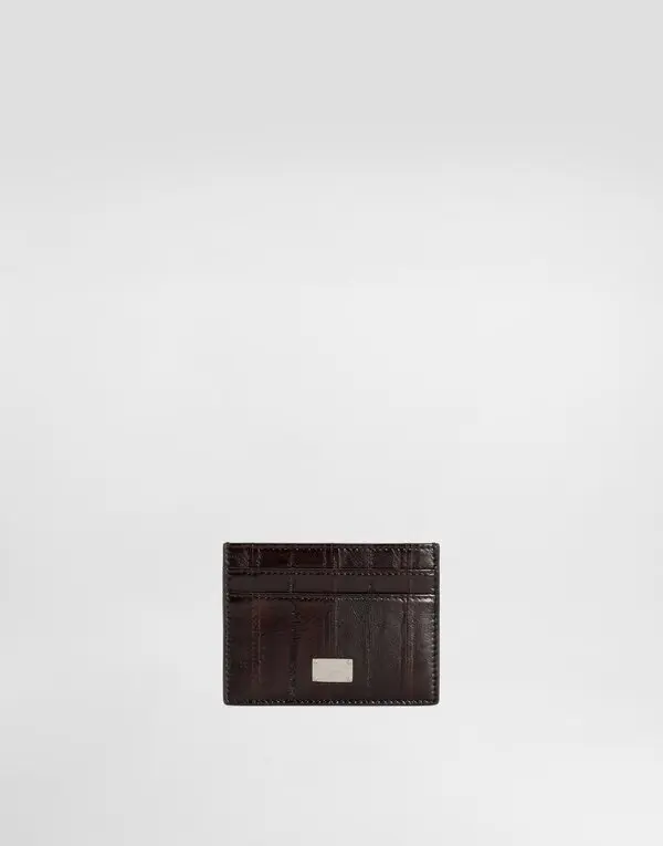 Dolce & Gabbana Eel Leather Card Holder - Brown