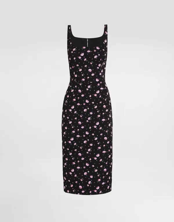 Dolce & Gabbana Carnations-print Sheath Dress