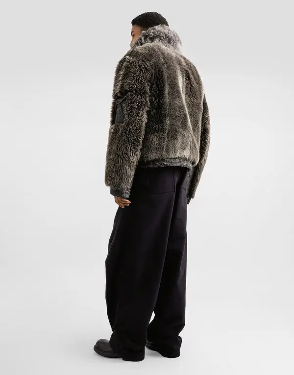 Dolce & Gabbana Single-breasted Shearling Coat
