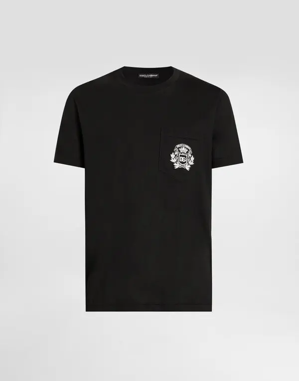 Dolce & Gabbana Cotton T-shirt With Embroidery - Black