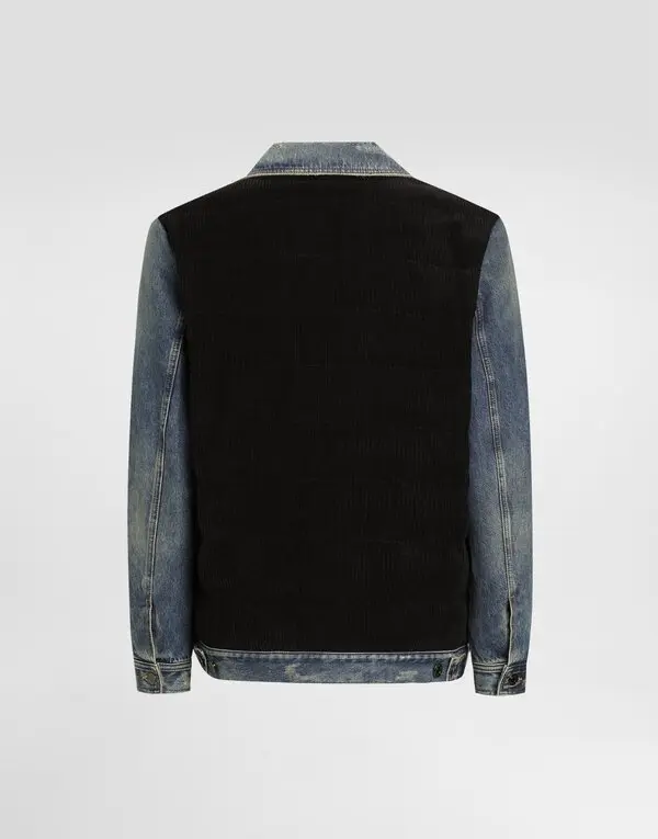 Dolce & Gabbana Denim And Velvet Jacket