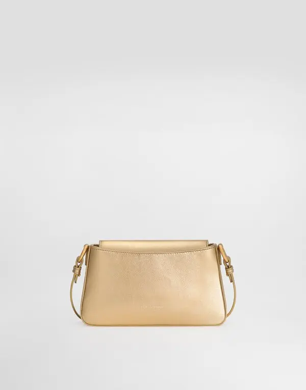Dolce & Gabbana Laminated Calfskin Phone Bag With Dg Logo