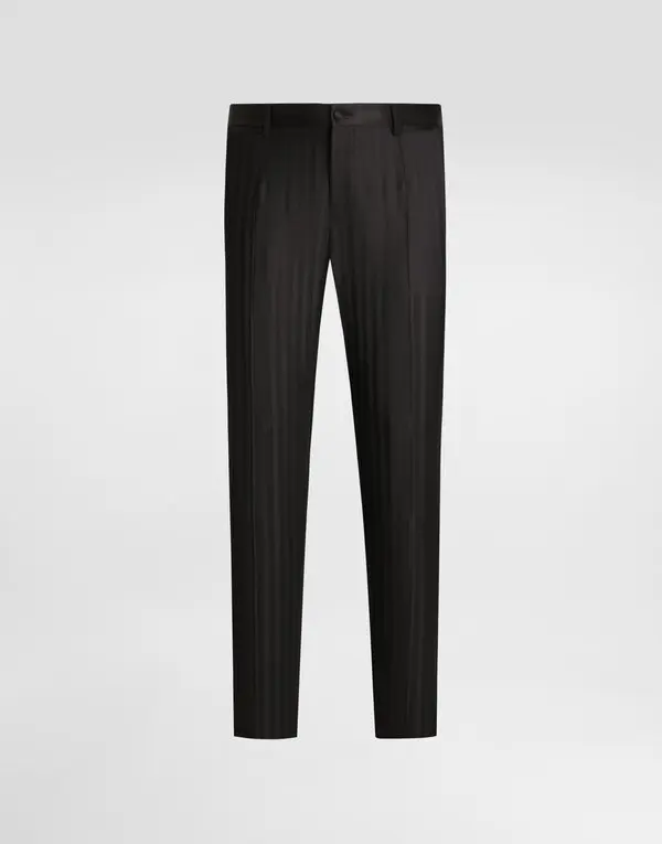Dolce & Gabbana Wool Pekin Jacquard Trousers