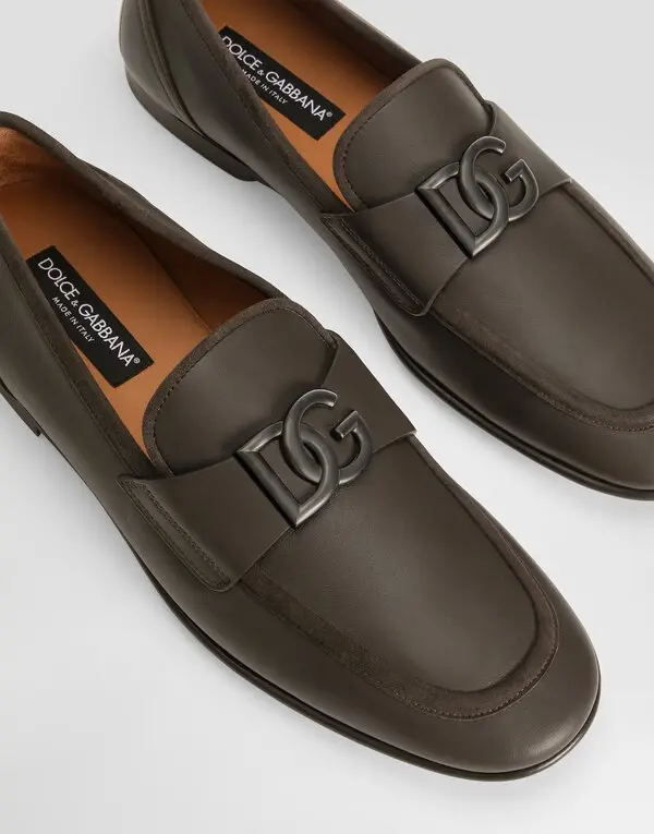Dolce & Gabbana Calfskin Slipper - Brown
